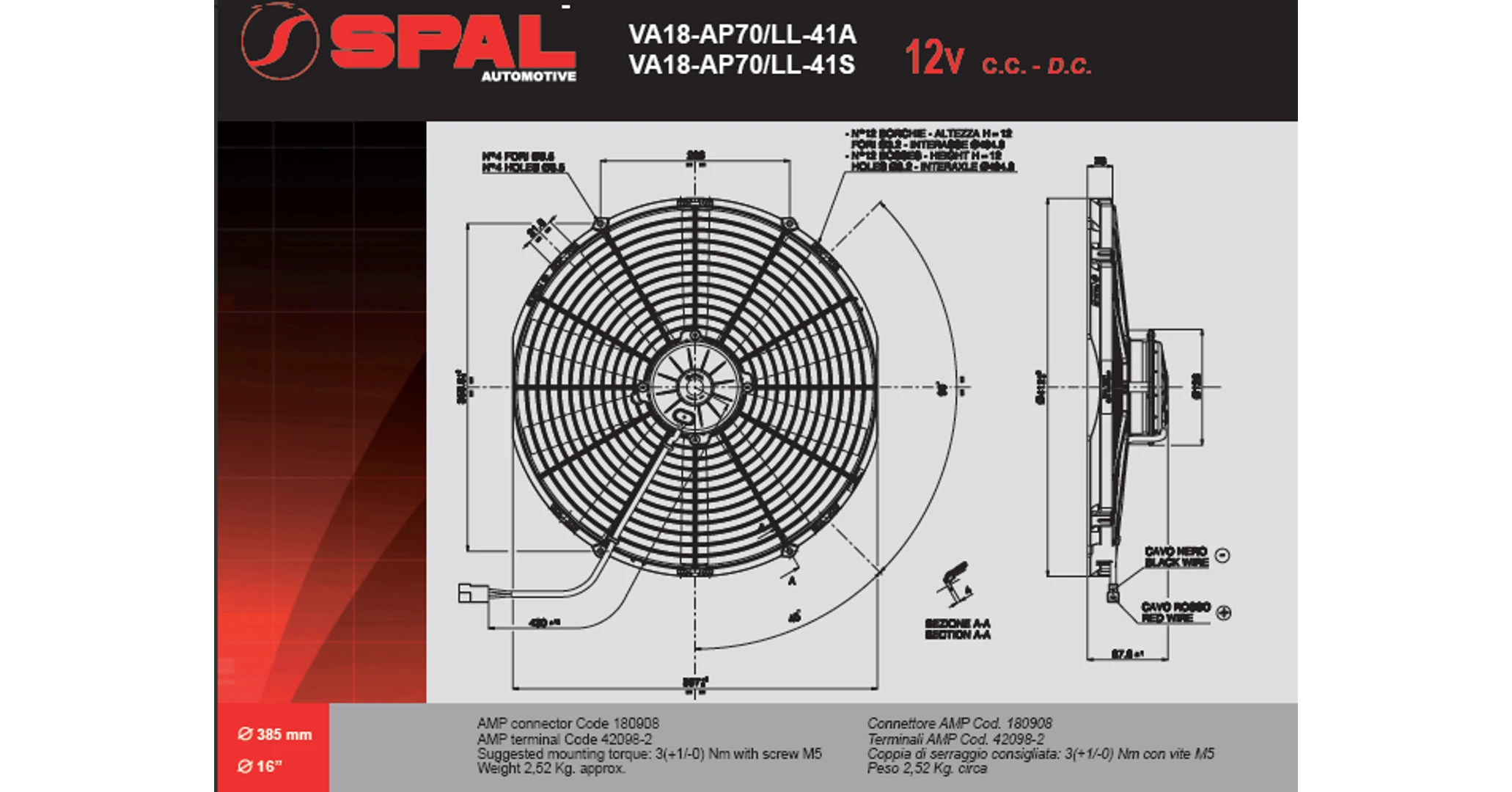 VA18-AP70/LL-41A SPAL Ventilátor - SPAL - RIEX KFT. TYTAN, SPAL, ERGI ...
